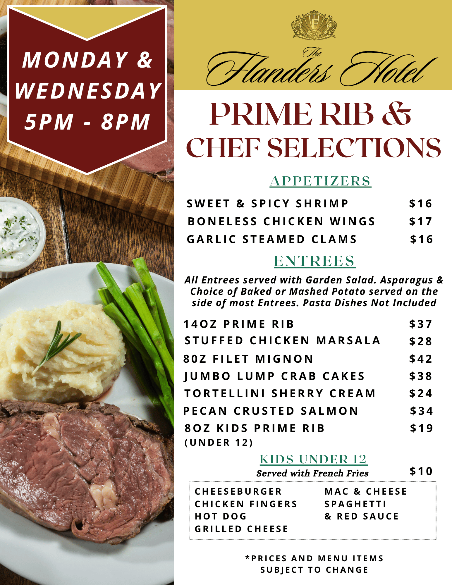 Fine Dining at Emily's Ocean Room Restaurant